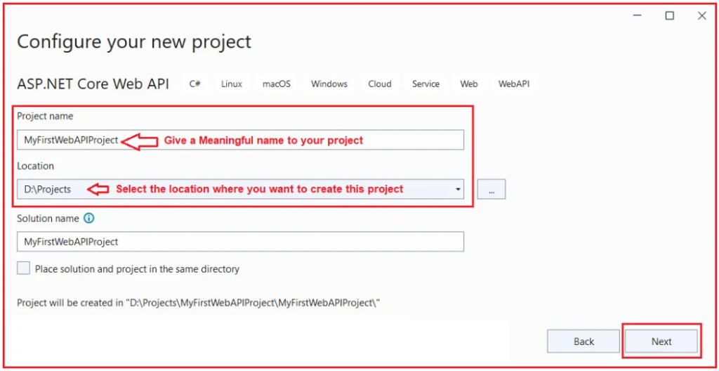 ASP.NET Core Web API Project in Visual Studio - Dot Net Tutorials