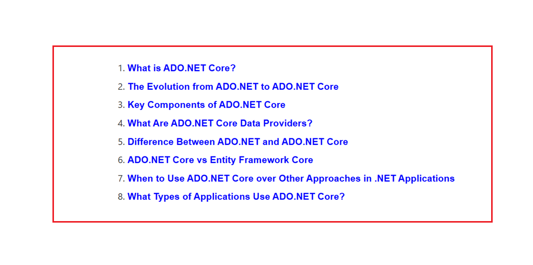 Introduction To Adonet Core Dot Net Tutorials