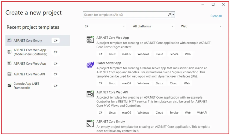 Creating ASP.NET Core Web Application using Visual Studio - Dot Net ...