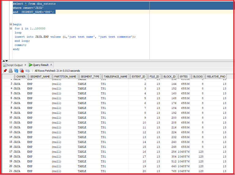 Segments Extents and Data Blocks in Oracle - Dot Net Tutorials
