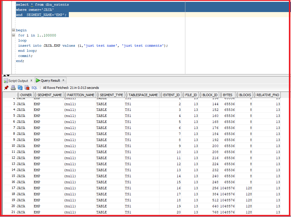 Segments Extents And Data Blocks In Oracle Dot Net Tutorials