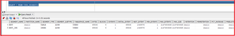 Types of Segments in Oracle - Dot Net Tutorials