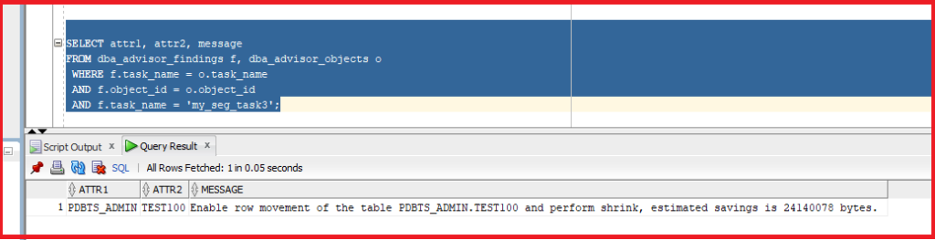 Segment Advisor in Oracle with Examples - Dot Net Tutorials