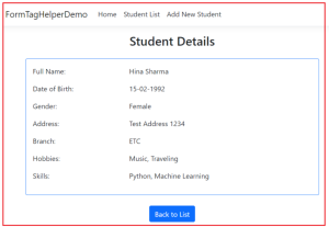 Form Tag Helpers in ASP.NET Core - Dot Net Tutorials