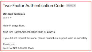 Two-Factor Authentication in ASP.NET Core Identity - Dot Net Tutorials