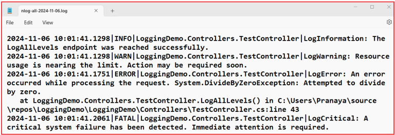 How to Implement Logging using nLog in ASP.NET Core Web API - Dot Net Tutorials