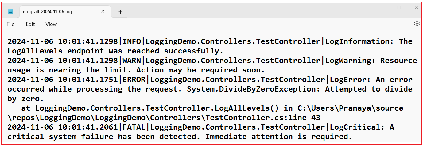 How To Implement Logging Using Nlog In Aspnet Core Web Api Dot Net Tutorials