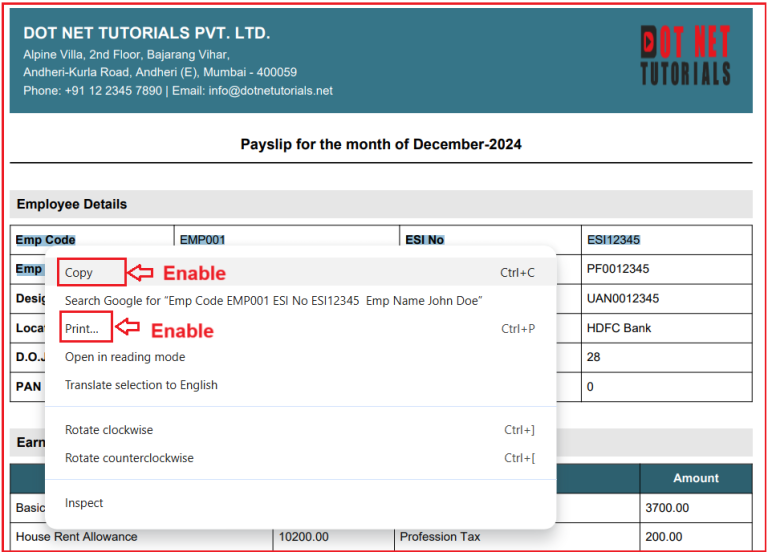 How To Generate Password Protected Pdf In Aspnet Core Mvc Dot Net Tutorials