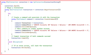 ADO.NET Core Transactions - Dot Net Tutorials