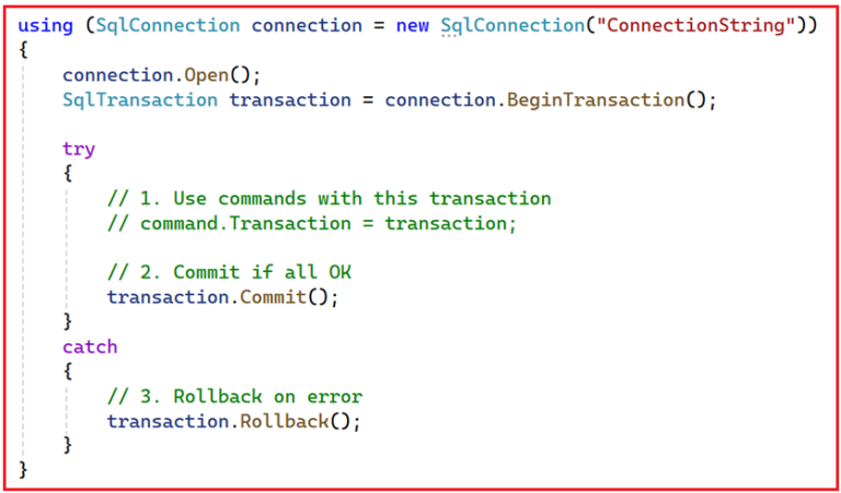 ADO.NET Core Implicit vs Explicit Transactions - Dot Net Tutorials