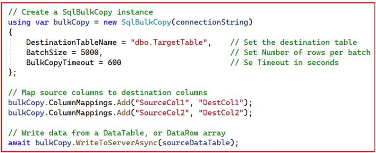 Bulk Operations using ADO.NET Core SqlBulkCopy Class - Dot Net Tutorials