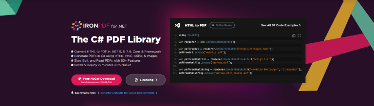 HTML to PDF C# Guide: Generate PDFs with IronPDF - Dot Net Tutorials