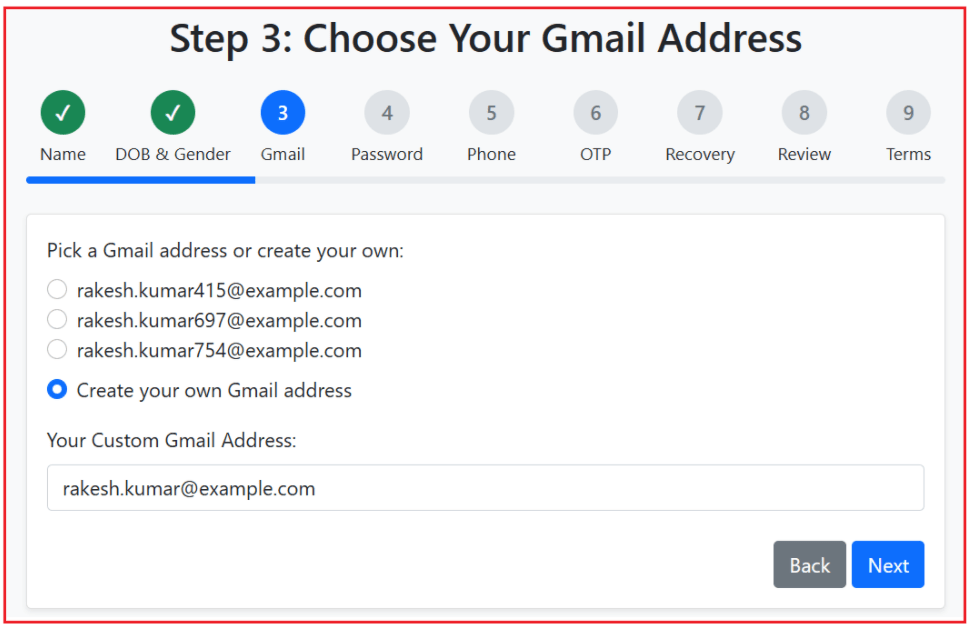 Gmail Registration using ASP.NET Core MVC - Dot Net Tutorials