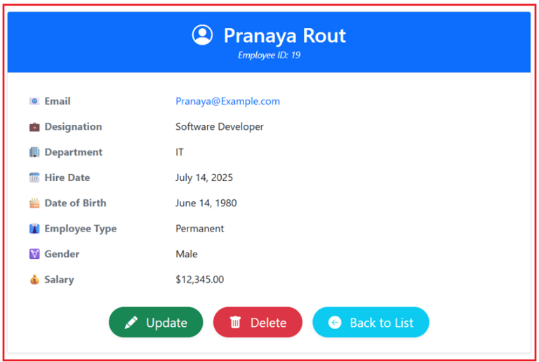 Employee Portal Application using ASP.NET Core MVC - Dot Net Tutorials