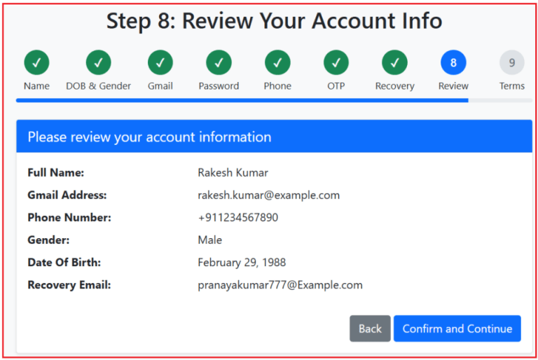 Gmail Registration using ASP.NET Core MVC - Dot Net Tutorials