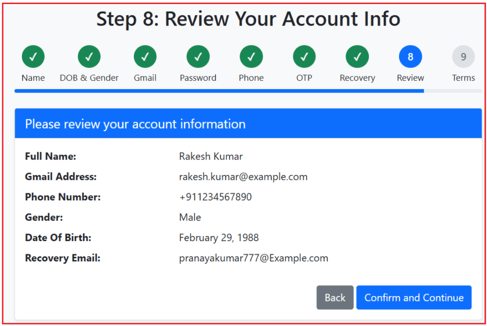 Gmail Registration using ASP.NET Core MVC - Dot Net Tutorials