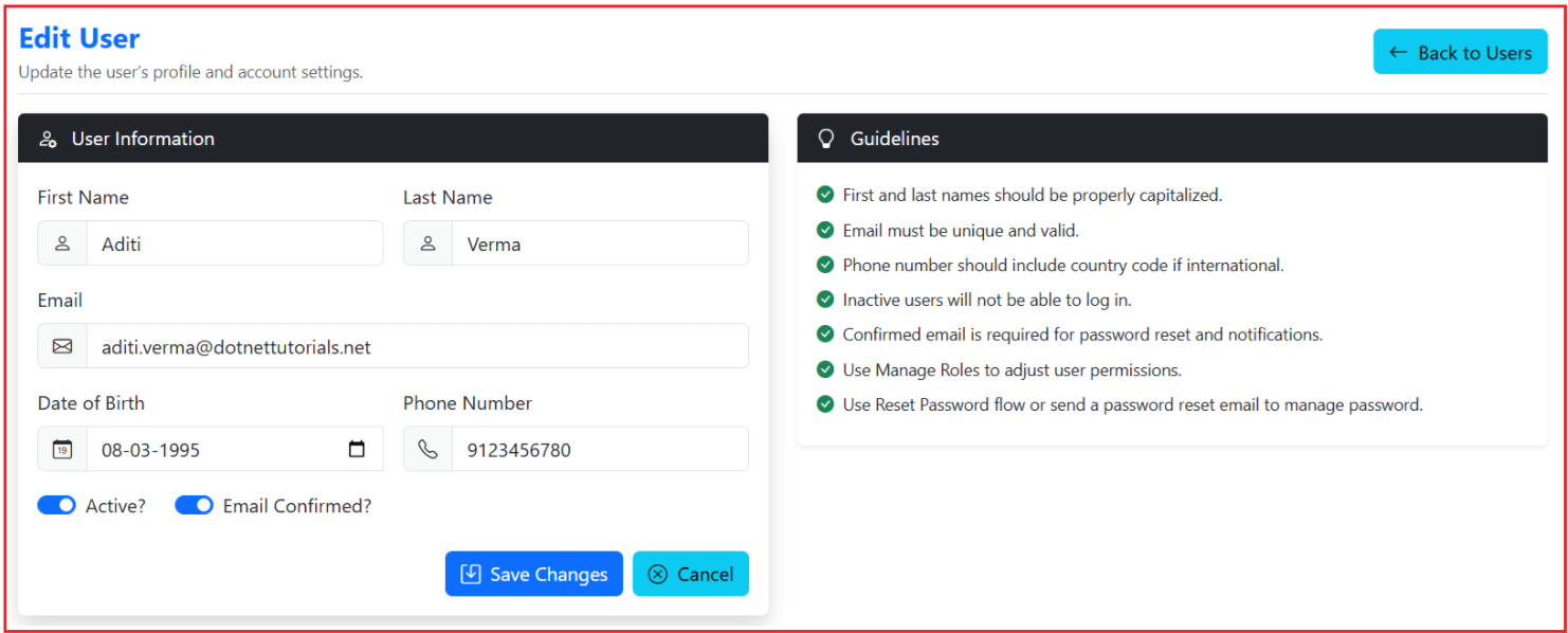Users Management in ASP.NET Core Identity and MVC - Dot Net Tutorials