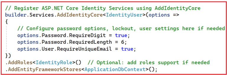 ASP.NET Core Identity Setup - Dot Net Tutorials