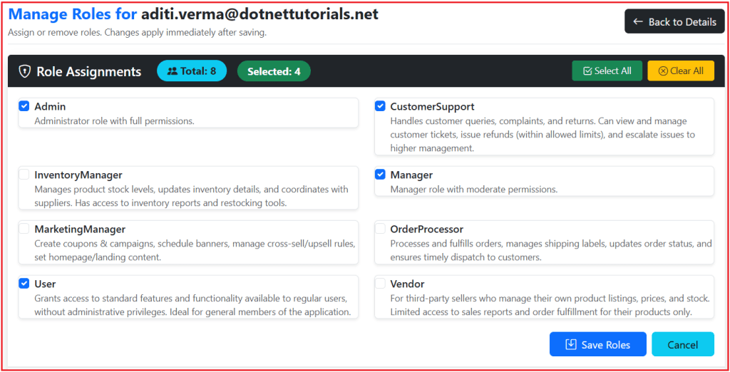 Users Management in ASP.NET Core Identity and MVC - Dot Net Tutorials