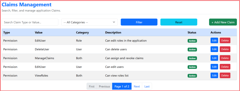 Claims Management in ASP.NET Core Identity - Dot Net Tutorials