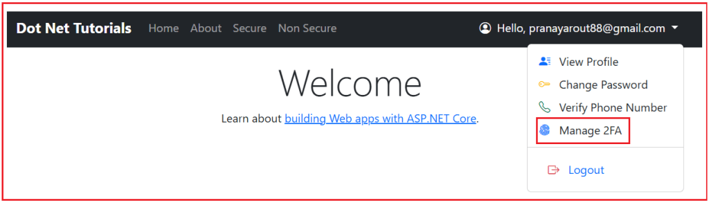 Two Factor Authentication In Aspnet Core Identity Dot Net Tutorials