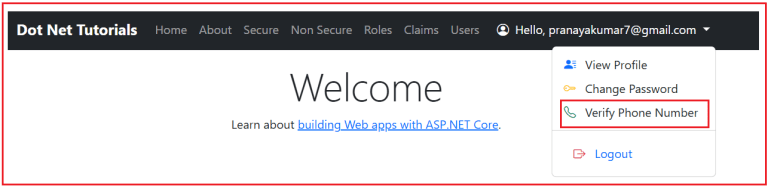 Verify Phone Number in ASP.NET Core Identity - Dot Net Tutorials