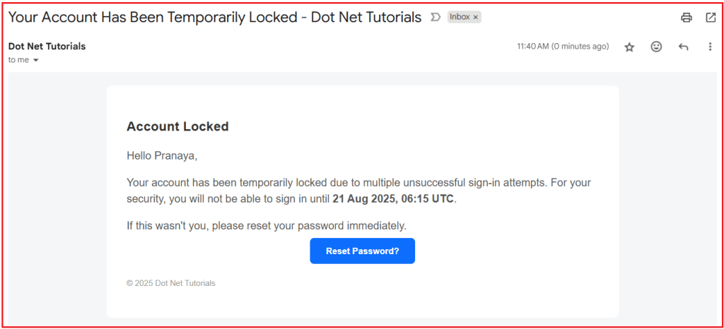 Account Lockout In Aspnet Core Identity Dot Net Tutorials