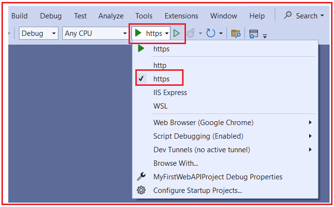 ASP.NET Core Web API Project in Visual Studio - Dot Net Tutorials